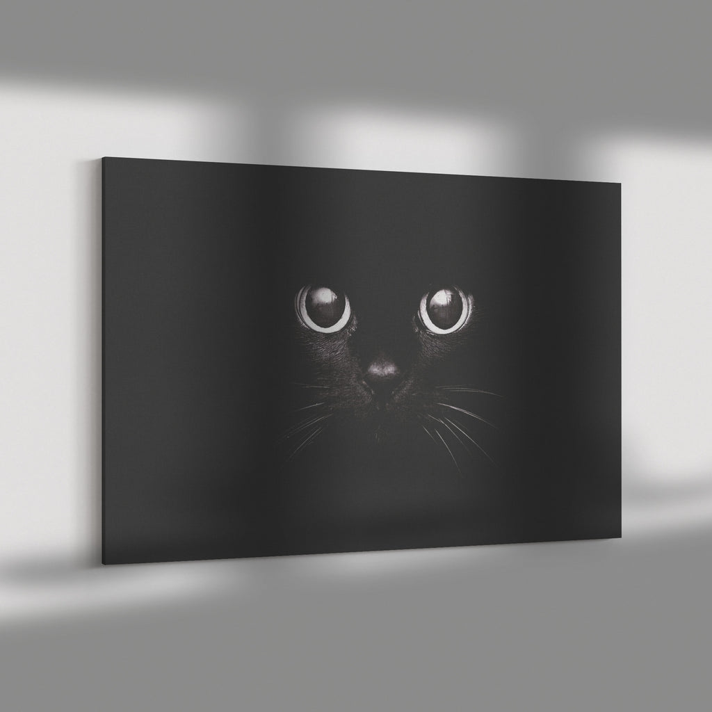 Black Cat canvas wallart – Gifts And Tees